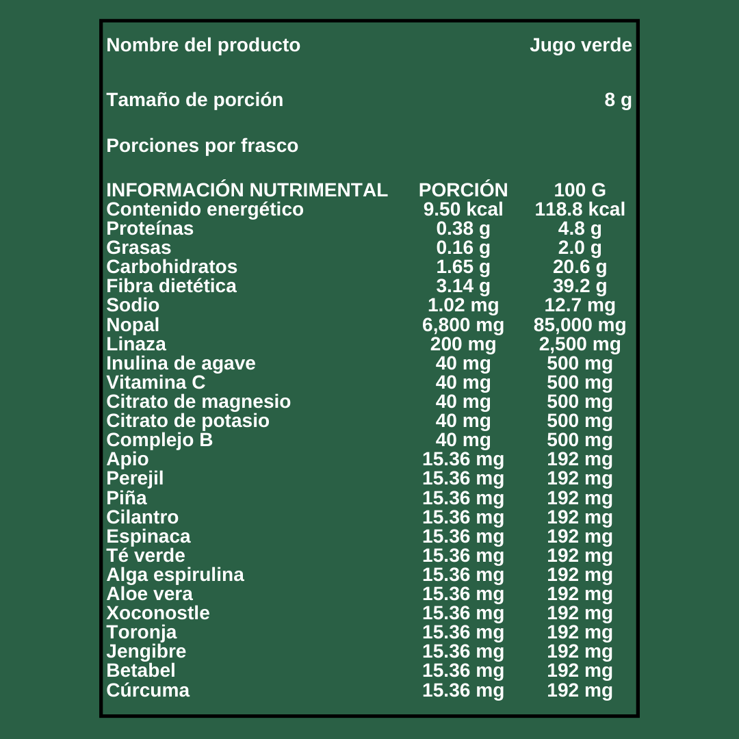 Jugo Verde en Polvo: Vitalidad y Bienestar con Divino Suplemento ...